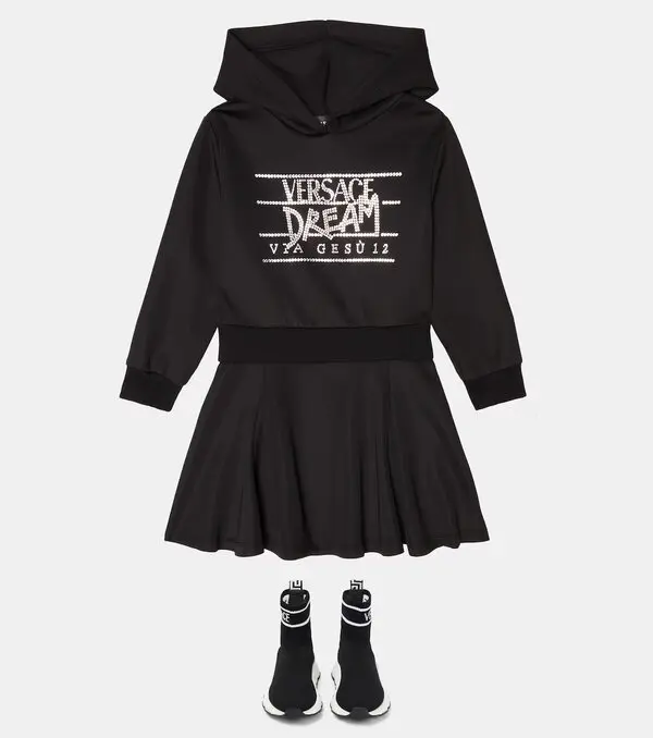 Versace Studded Hoodie Dress