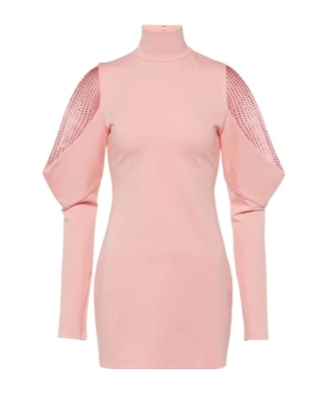 AREA Embellished Minidress - Pink
