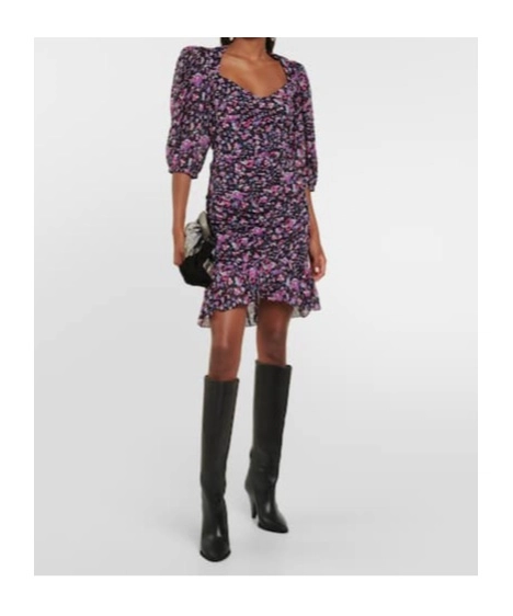 Isabel Marant Étoile Lunesa Ruched Printed Cotton Minidress