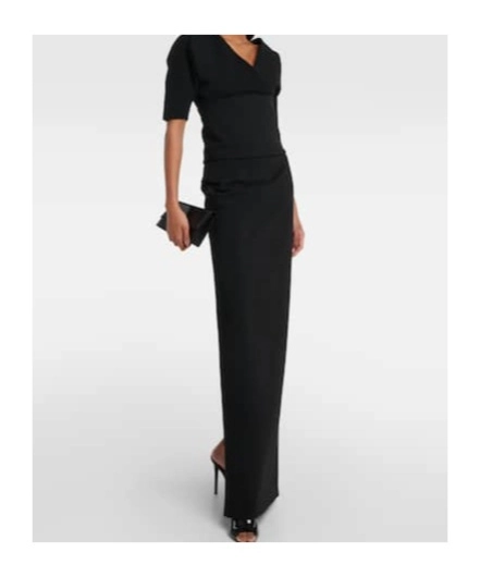 FERRAGAMO Wool-blend Gabardine Top