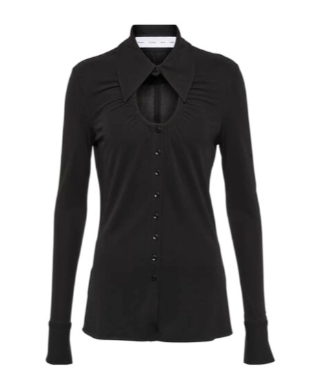 Proenza Schouler Cutout Jersey Top - Black