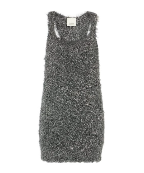Isabel Marant Étoile Windy Metallic Knit Minidress - Gray