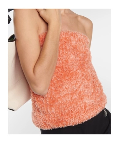 J.W.ANDERSON Faux Shearling Bandeau Top