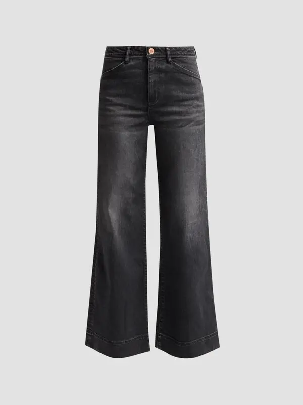 Moussy Vintage Greene Flared Jeans - Black