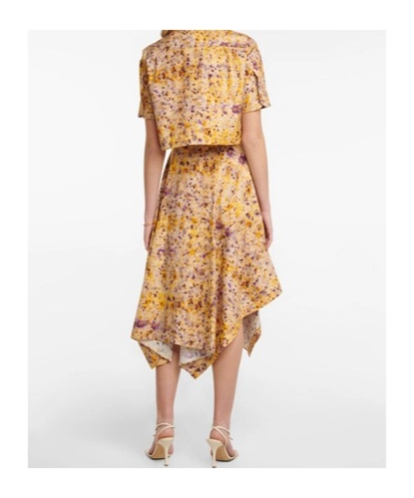 Altuzarra Floral Cotton-blend Crop Top