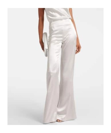 Galvan Satin High-waisted Casual Pants