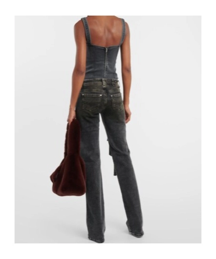 Blumarine Low-rise Denim Cargo Pants