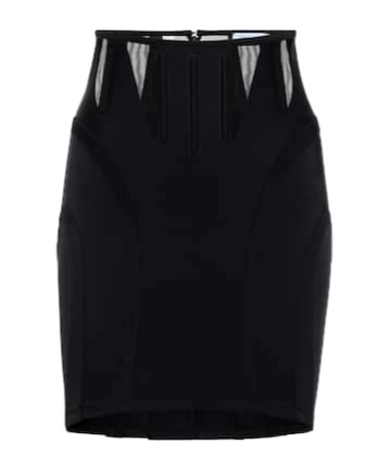 MUGLER Mesh-panel Cutout Miniskirt