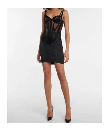 MUGLER Mesh-panel Cutout Miniskirt