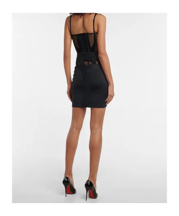 MUGLER Mesh-panel Cutout Miniskirt