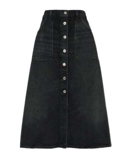 Citizens Of Humanity Denim Midi Skirt - Black