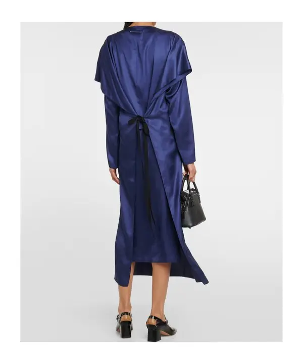 MAISON MARGIELA Draped Satin Midi Dress