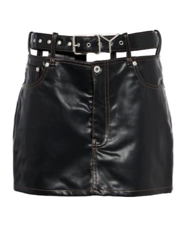 Y/project Faux Leather Miniskirt
