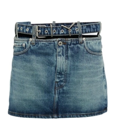Y/project Y Belt Denim Miniskirt - Blue