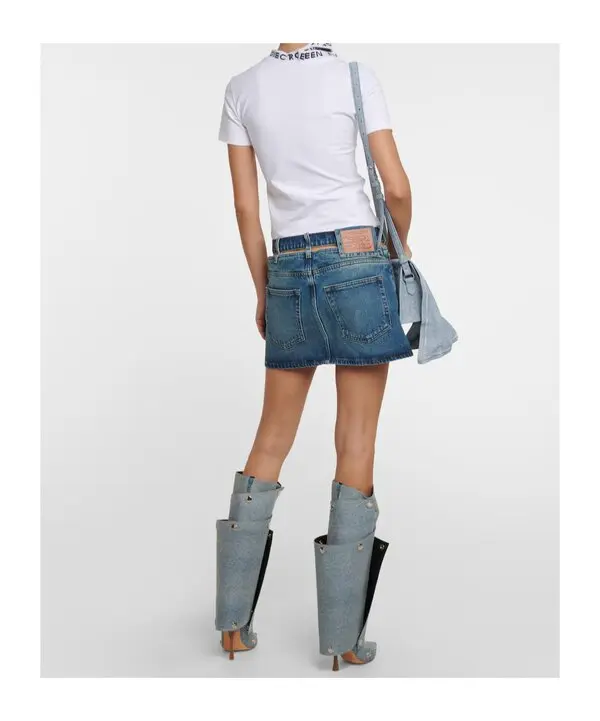 Y/project Y Belt Denim Miniskirt