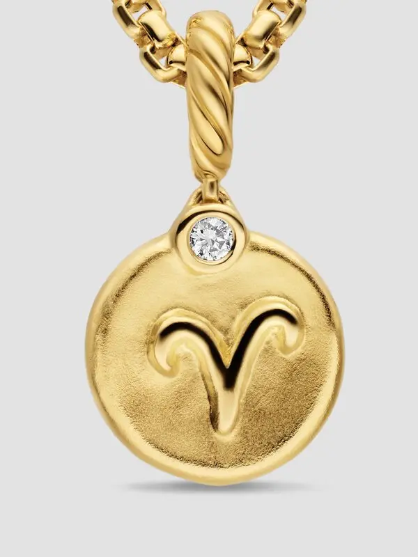 David Yurman Petite Aries Amulet In 18k Yellow Gold With 10.4mm