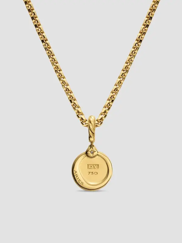 David Yurman Petite Aries Amulet In 18k Yellow Gold With 10.4mm