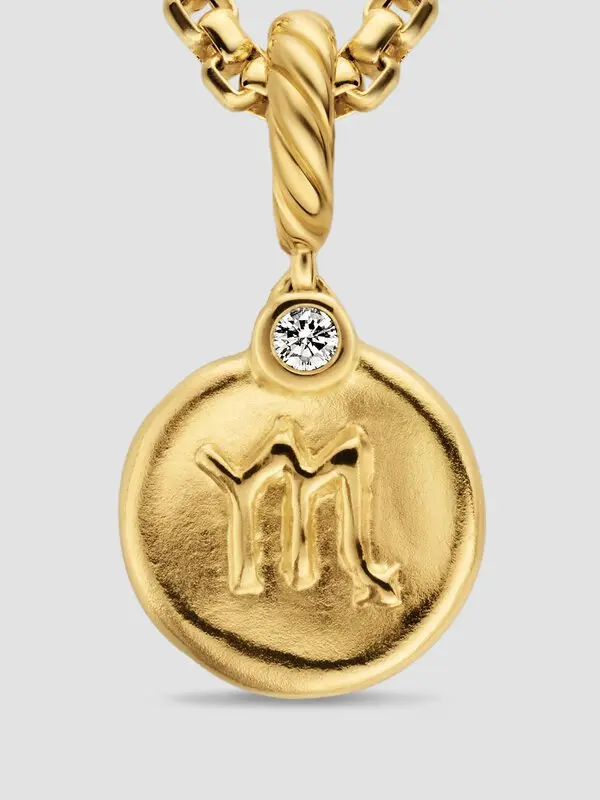 David Yurman Petite Scorpio Amulet In 18k Yellow Gold With 10.4mm