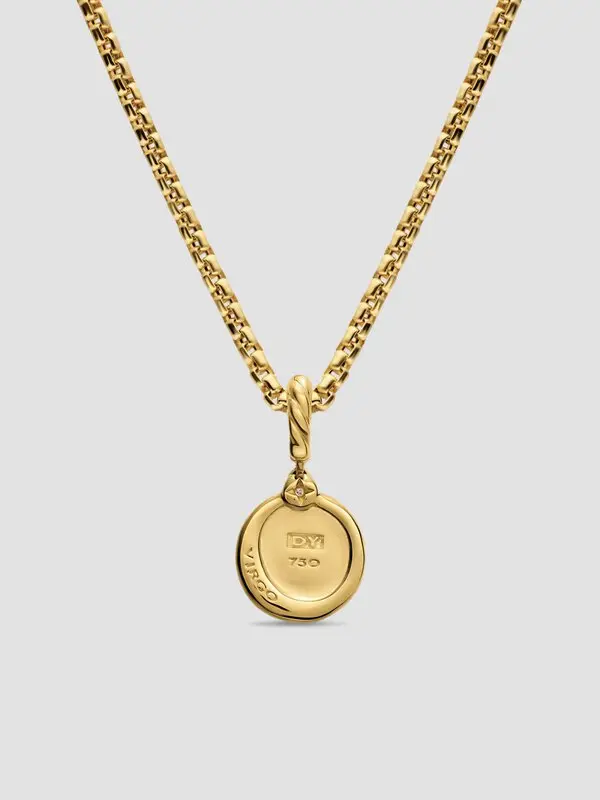 David Yurman Petite Virgo Amulet In 18k Yellow With Diamond, 10.4mm