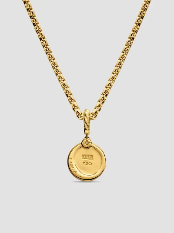 David Yurman Petite Libra Amulet In 18k Yellow With Diamond, 10.4mm