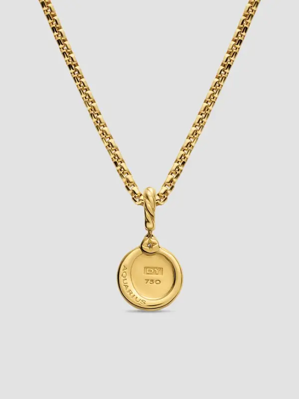 David Yurman Petite Aquarius Amulet In 18k Yellow Gold With 10.4mm