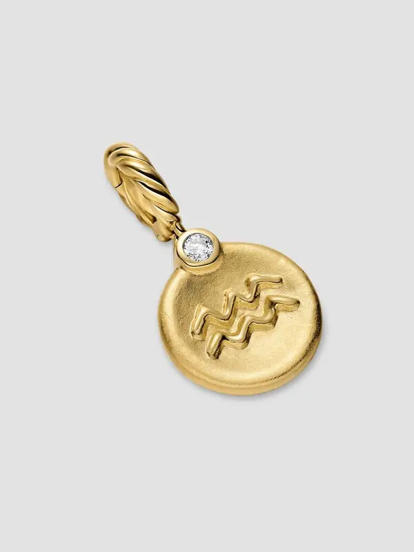 David Yurman Petite Aquarius Amulet In 18k Yellow Gold With 10.4mm