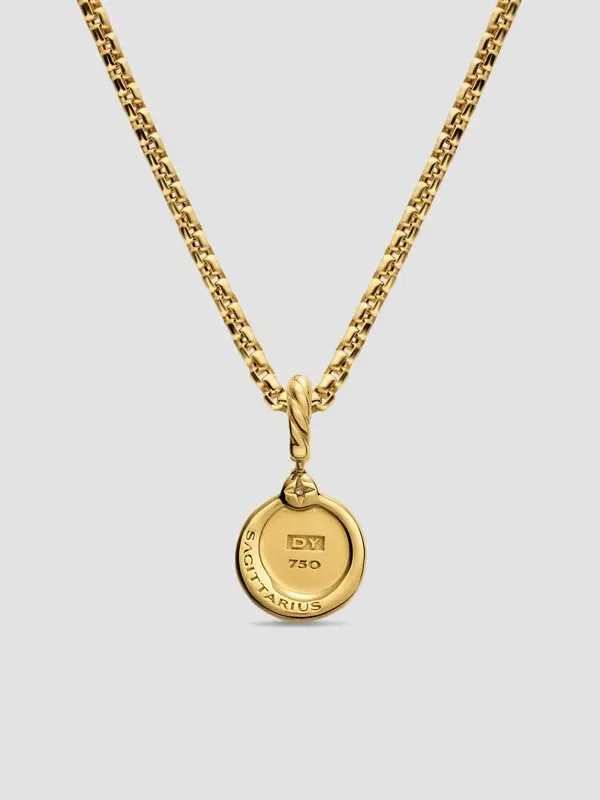 David Yurman Petite Sagittarius Amulet In 18k Yellow With Diamond, 10.4mm