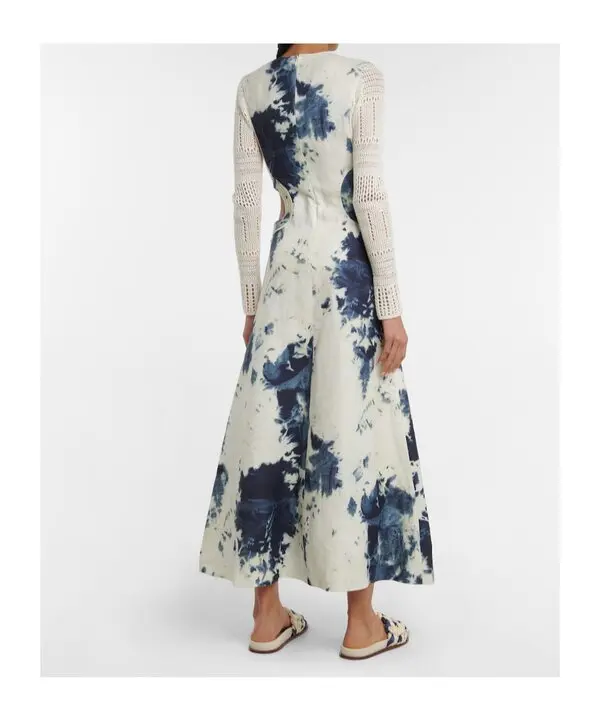 Chloé Tie-dye Cutout Midi Dress