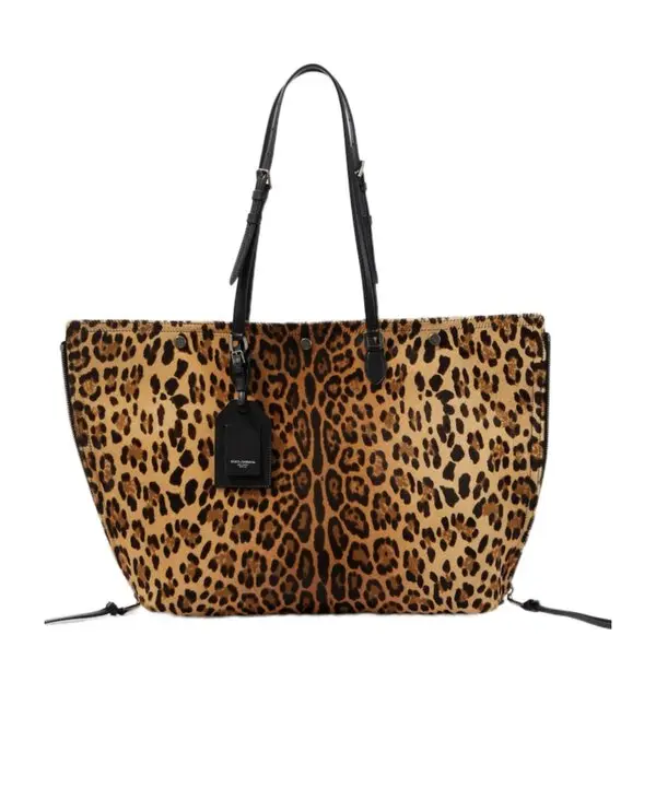 Dolce & Gabbana Atene Leopard-print Calf Hair Tote Bag
