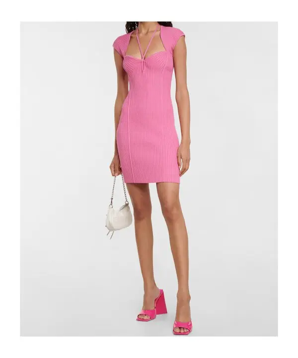 Simkhai Dylan Ribbed-knit Midi Dress
