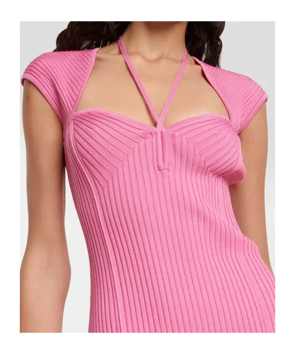 Simkhai Dylan Ribbed-knit Midi Dress