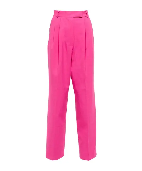 THE FRANKIE SHOP High-waisted Straight-leg Casual Pants - Pink