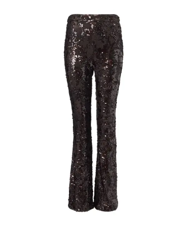 Veronica Beard Collier Sequined Flared Pants - Black