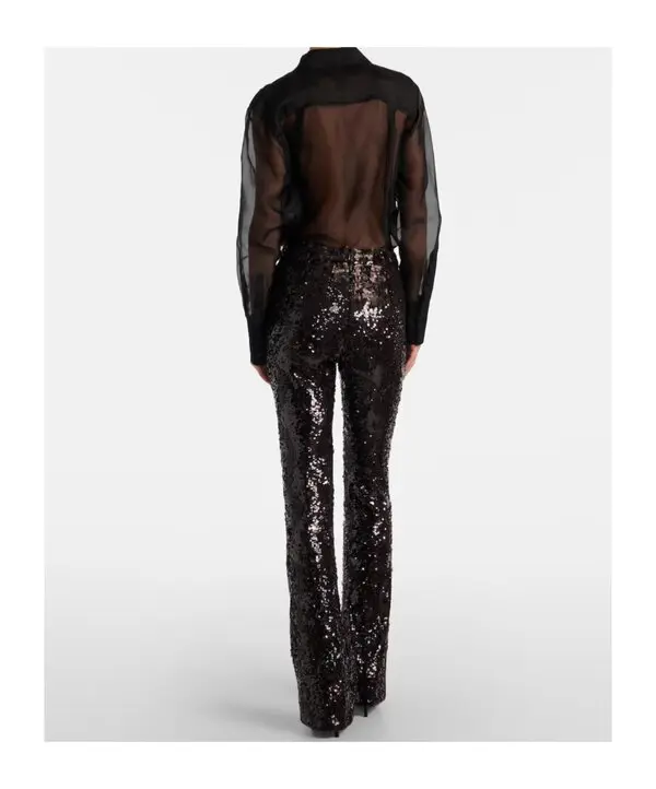 Veronica Beard Collier Sequined Flared Pants