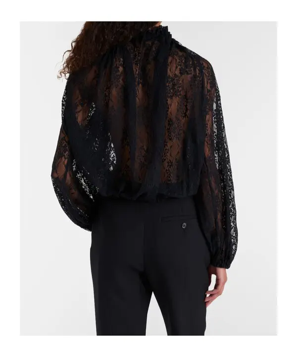 PATOU Lace Long-sleeved Blouse