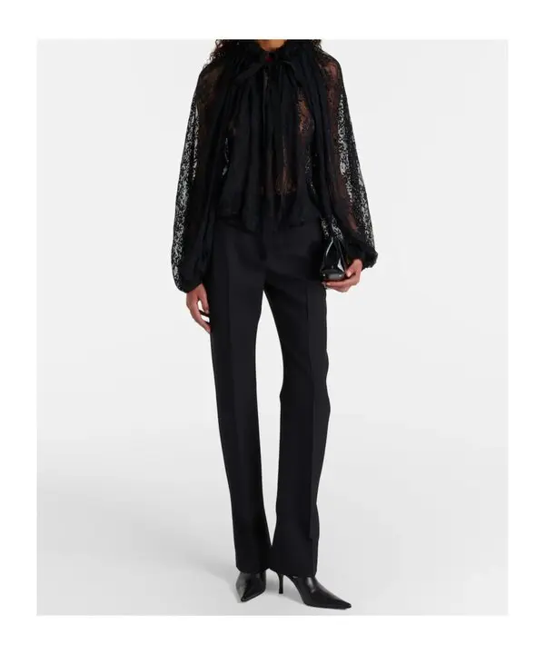 PATOU Lace Long-sleeved Blouse