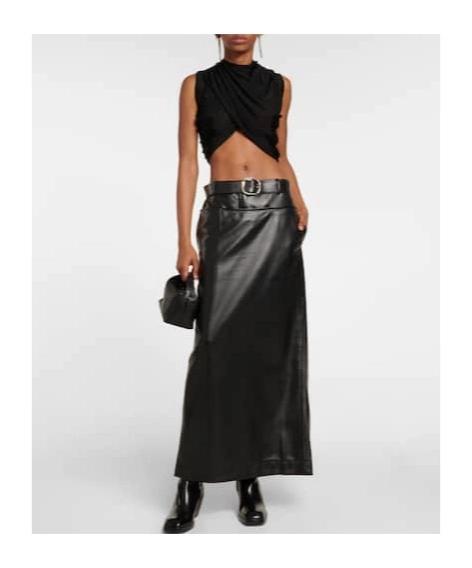 AYA MUSE Elfi Faux Leather Maxi Skirt