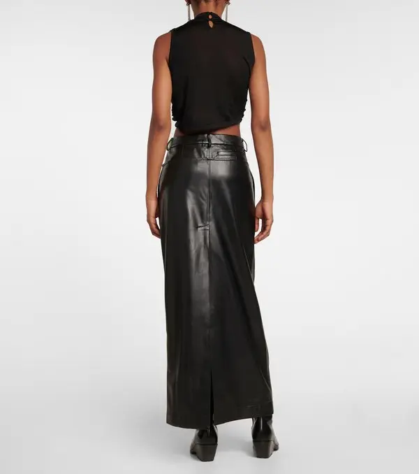 AYA MUSE Elfi Faux Leather Maxi Skirt