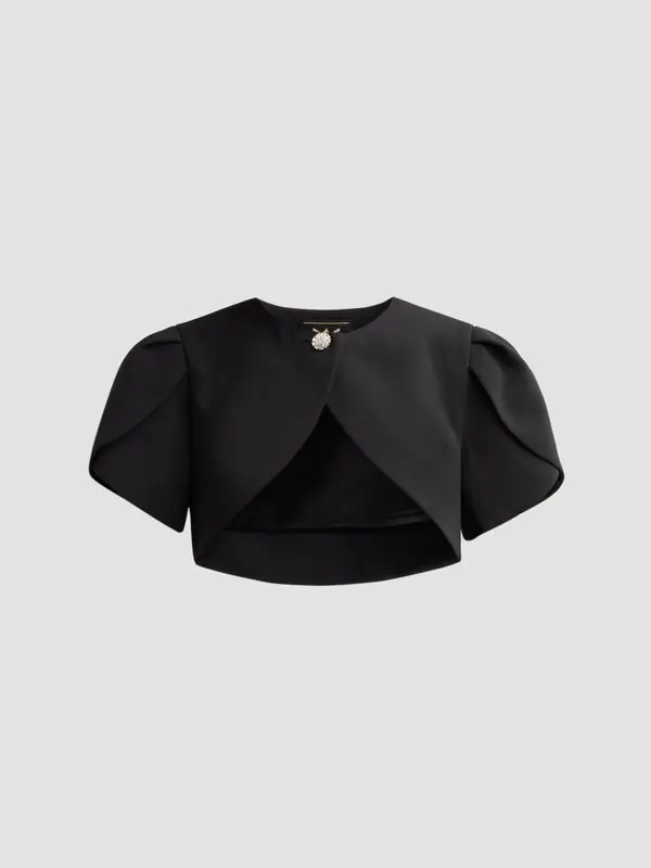 MILLY Flora Crepe Bolero