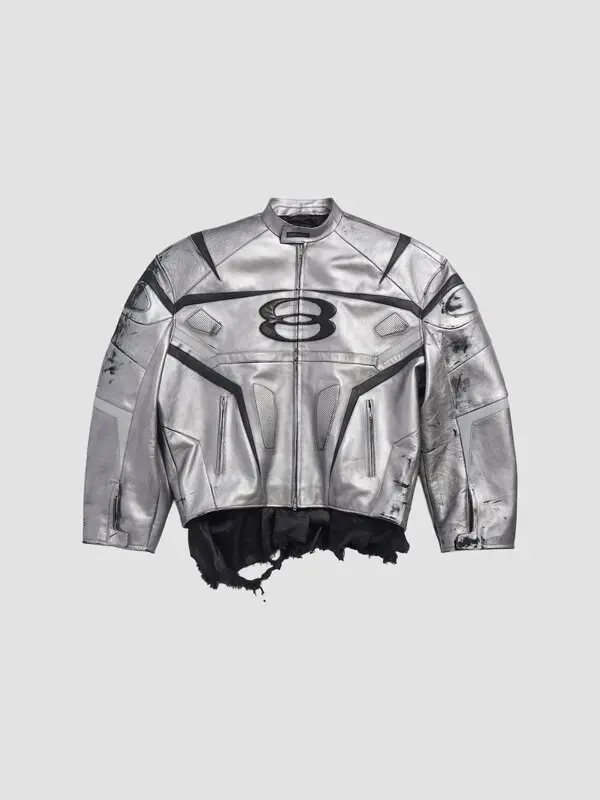 Balenciaga Unity Sports Icon Racer Jacket - Silver