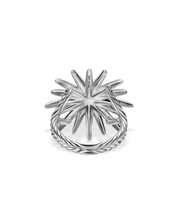 David Yurman Starburst Ring In Sterling With Diamonds, 25mm