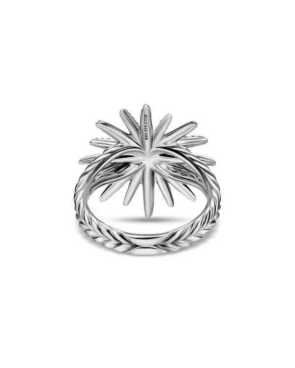David Yurman Starburst Ring In Sterling Silver With 18k Yellow Gold And Diamonds, 20.7mm