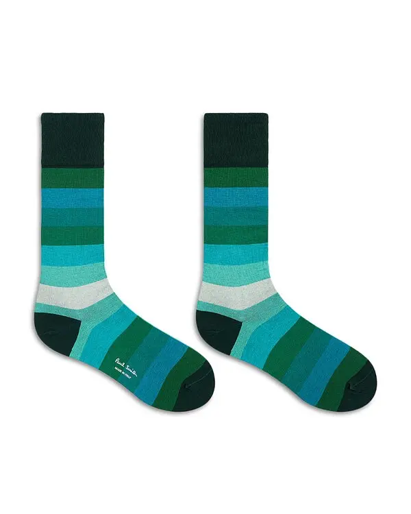 Paul Smith Mix Striped Cotton Blend Socks, Pack Of 3