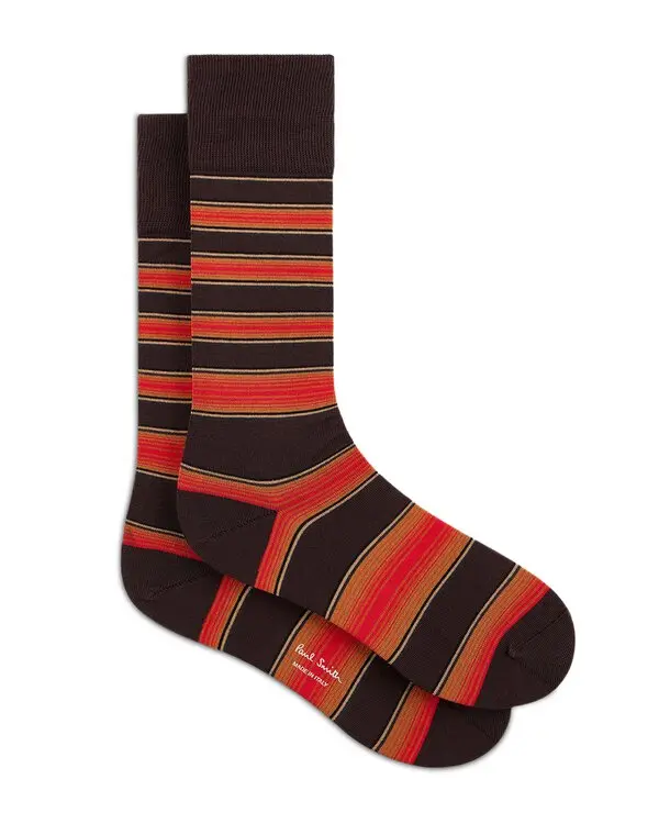 Paul Smith Mix Striped Cotton Blend Socks, Pack Of 3
