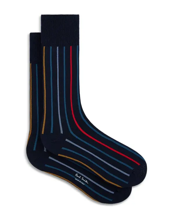 Paul Smith Mix Striped Cotton Blend Socks, Pack Of 3
