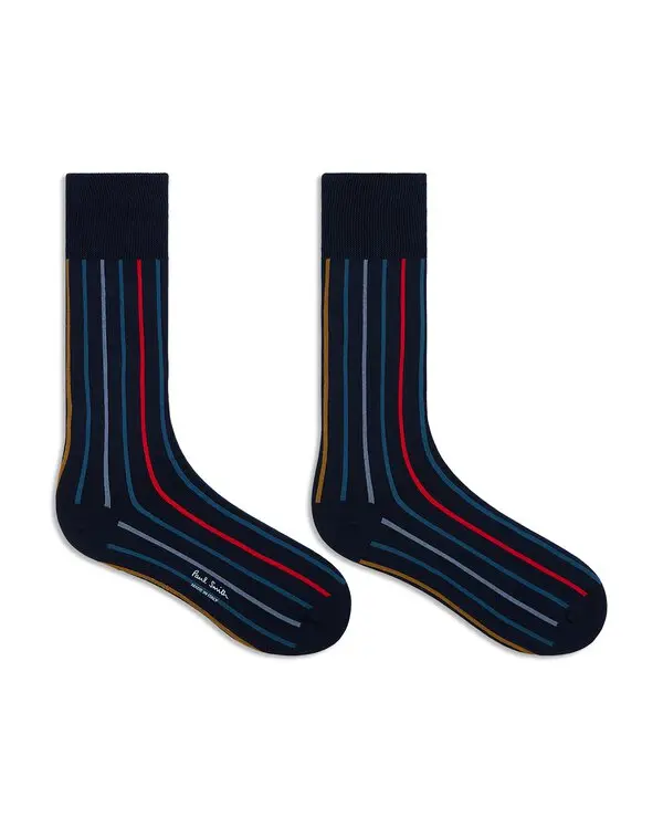 Paul Smith Mix Striped Cotton Blend Socks, Pack Of 3