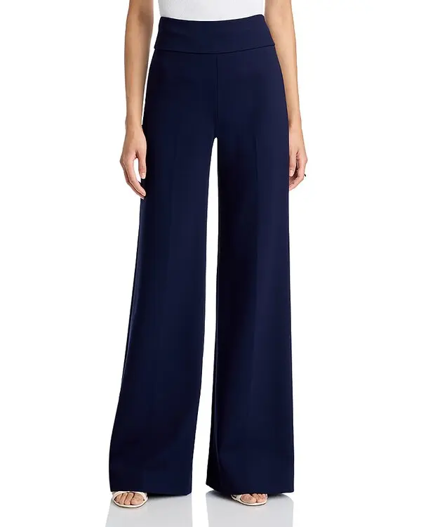 Veronica Beard Kalinda High Waist Wide Leg Pants - Navy