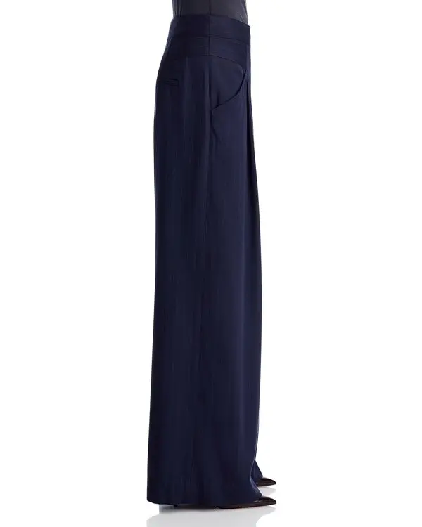 Veronica Beard Tyrell Pleated Wide Leg Pants