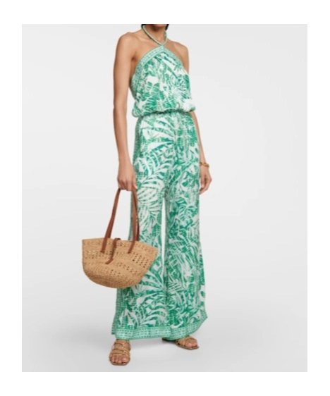 Poupette St Barth Isabelle Printed Halterneck Jumpsuit