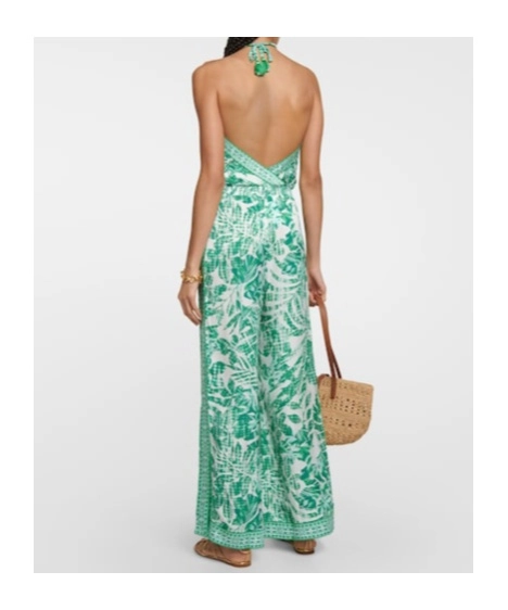Poupette St Barth Isabelle Printed Halterneck Jumpsuit